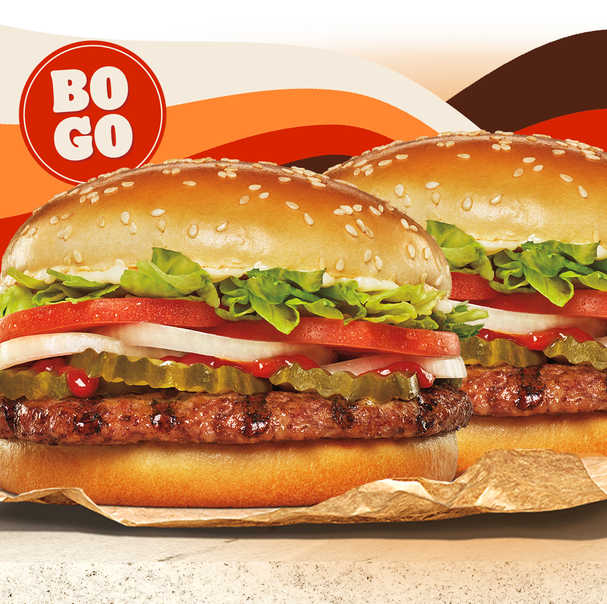 🏈🍔 Down. Set. BOGO Whopper with delivery! - Burger King