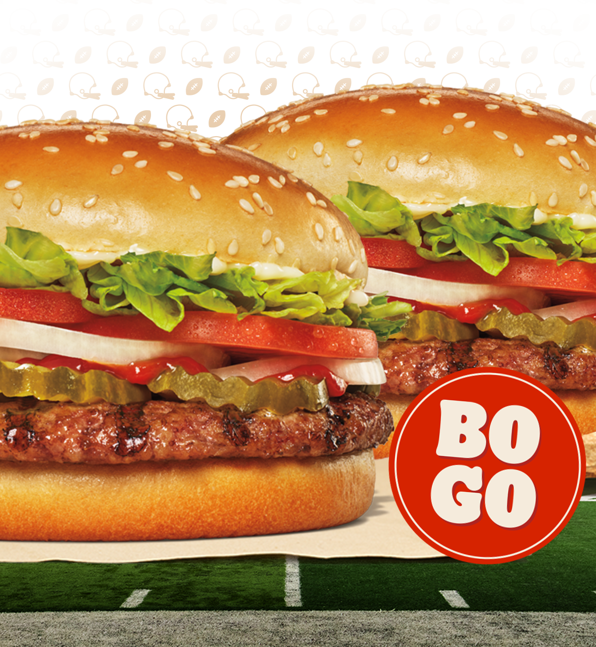 🍔🍔 BOGO Whopper with your delivery purchase! Take home a W. - Burger King